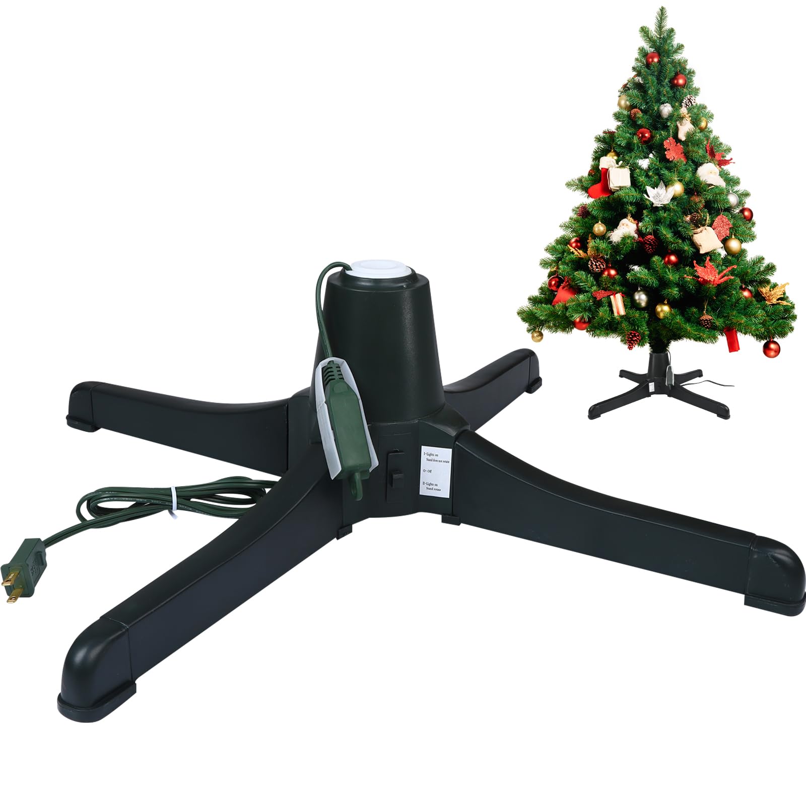 Christmas Tree Stand 360 Degree Rotating Stand for up to 7.5 ft ...