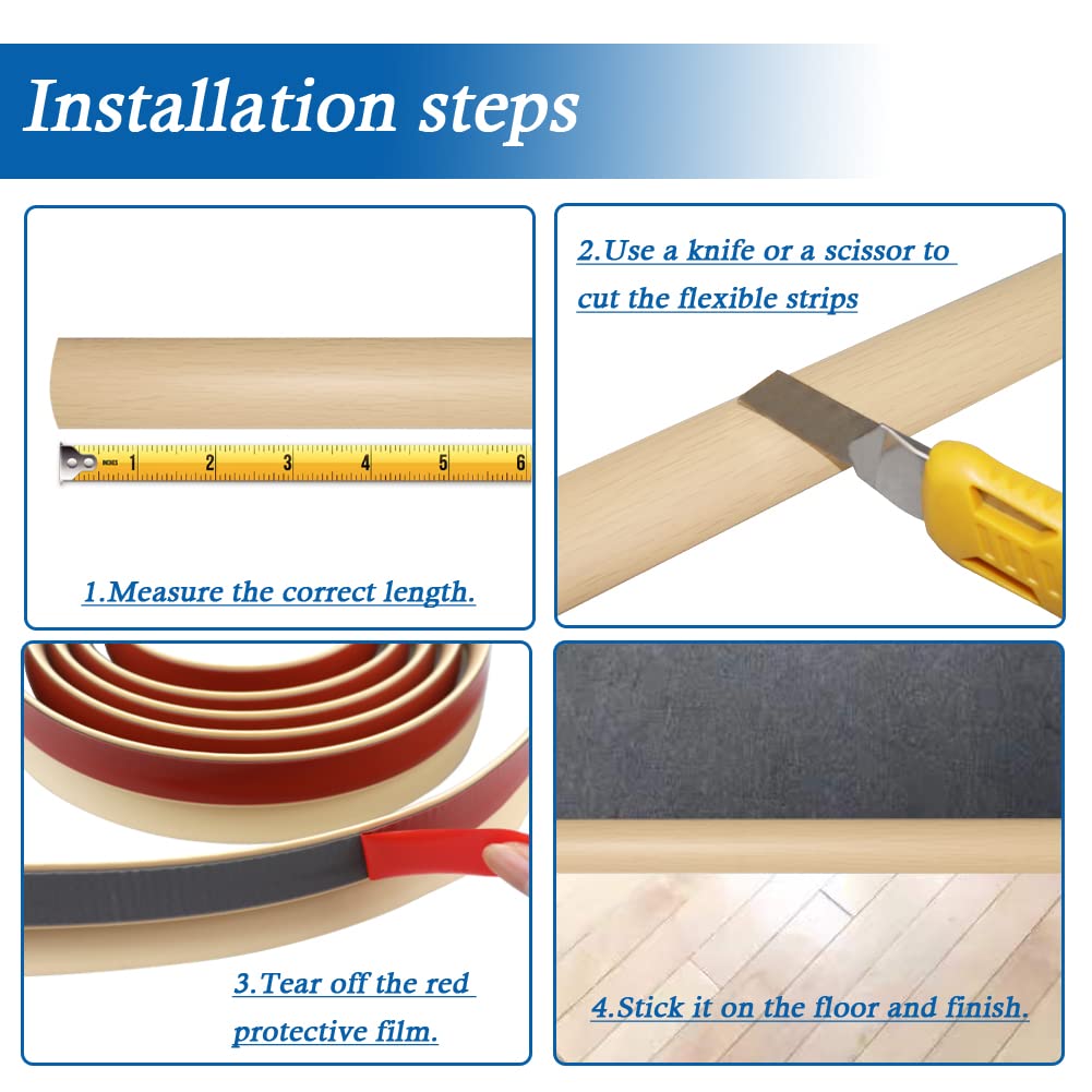 Snapklik.com : Floor Transition Strip Self Adhesive Carpet & Flooring ...