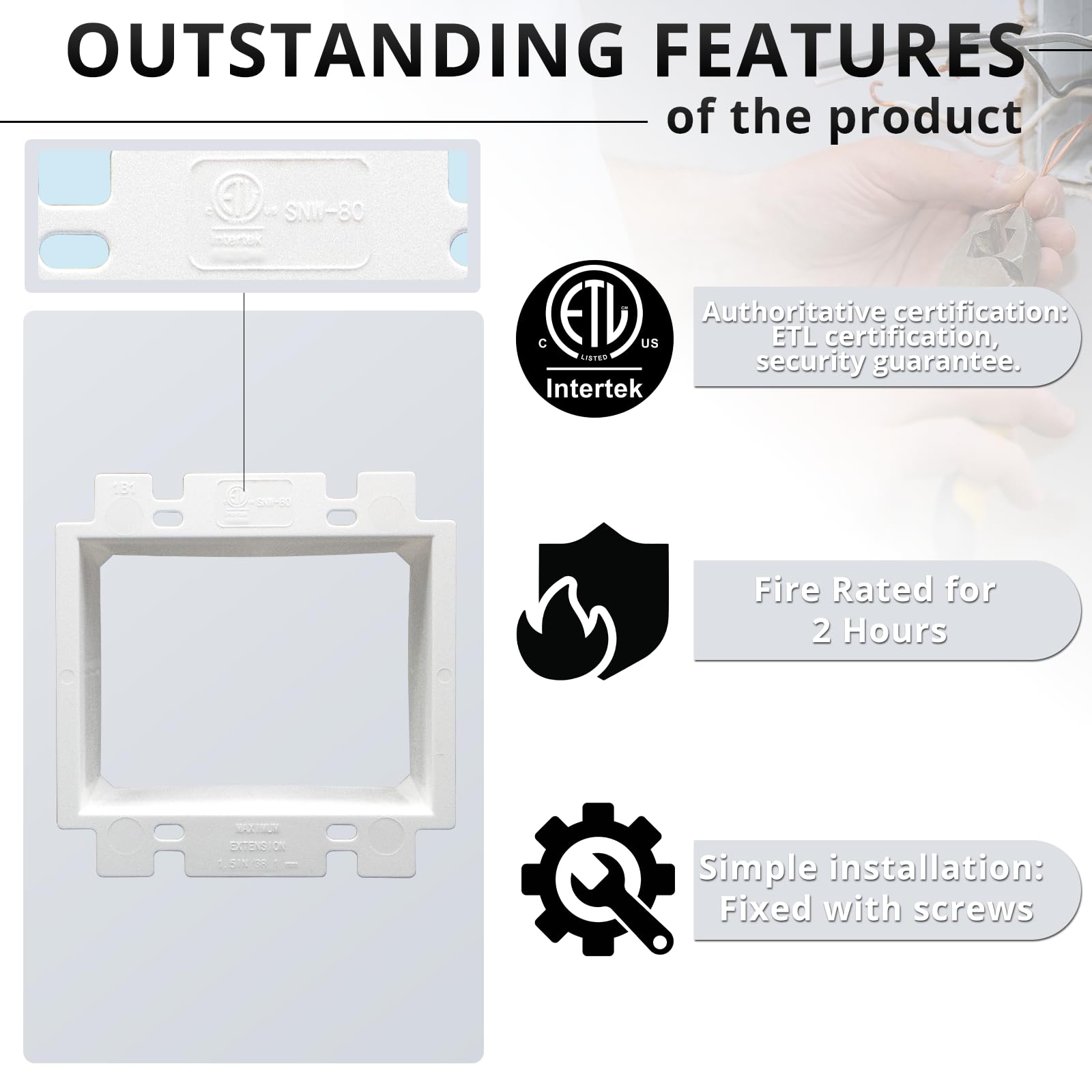 Snapklik.com : AIRTAK Outlet Box Extender 2-Gang, Non-Metallic ...
