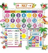 Amazon.com : Groovy Calendar Bulletin Board Set Decorations Retro ...