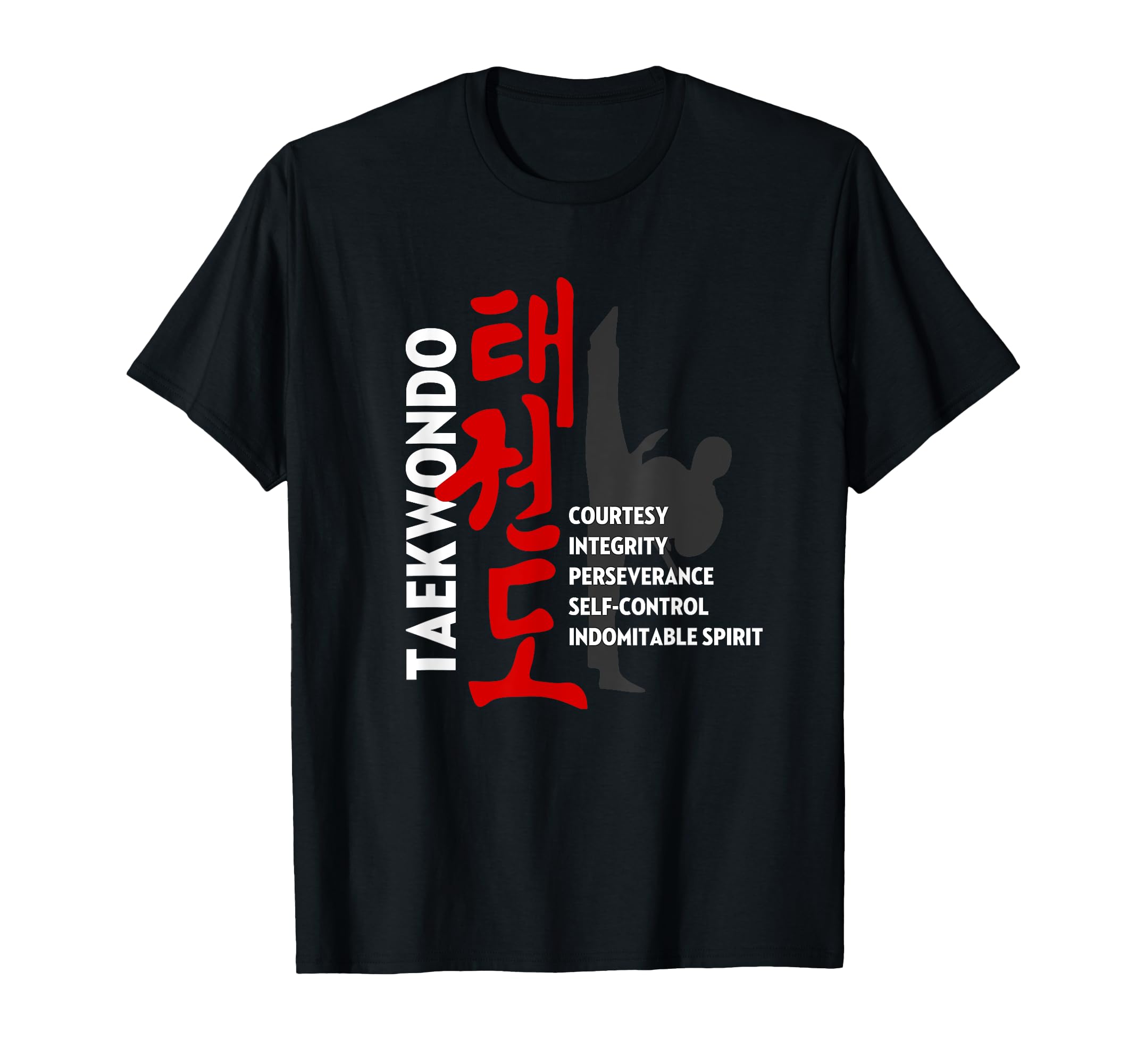 Amazon.com: Taekwondo Tenets T-Shirt - Martial Arts Graphic Tee T-Shirt ...