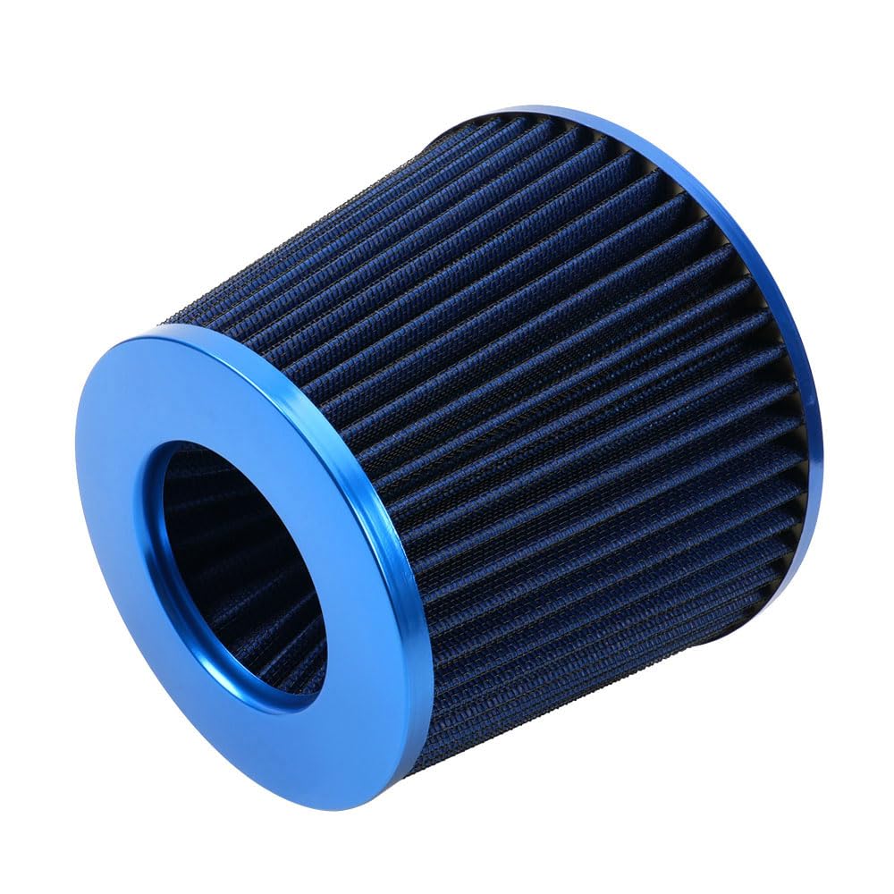 Amazon.com: Blue 3" Inlet High Flow Clamp-On Cold Air Intake Filter ...