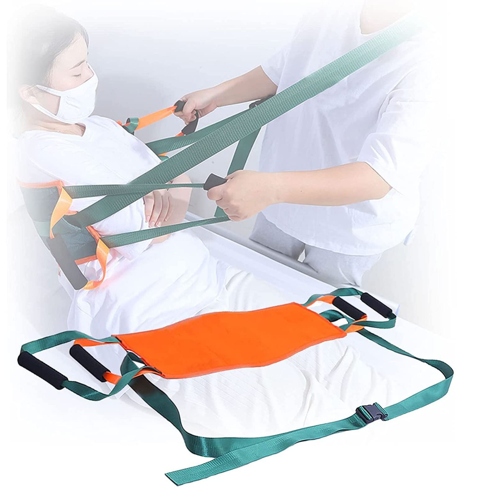 Buy ZJDYDY Patient Lift Sling, Gait Transfer Sling Belt with 4 Handles ...
