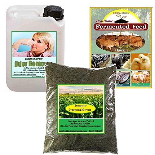 Eco Master Odor Remover 40 kg Pack of 1, Ecomposter Composting Microbes ...
