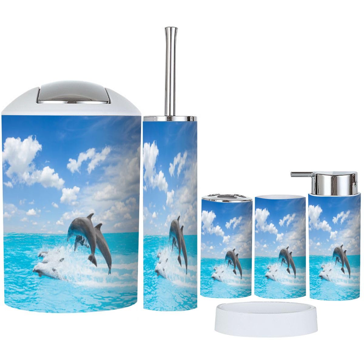 Amazon.com: XNGJEMVWXO Bathroom Accessory Set 6 Piece Pack Jumping ...