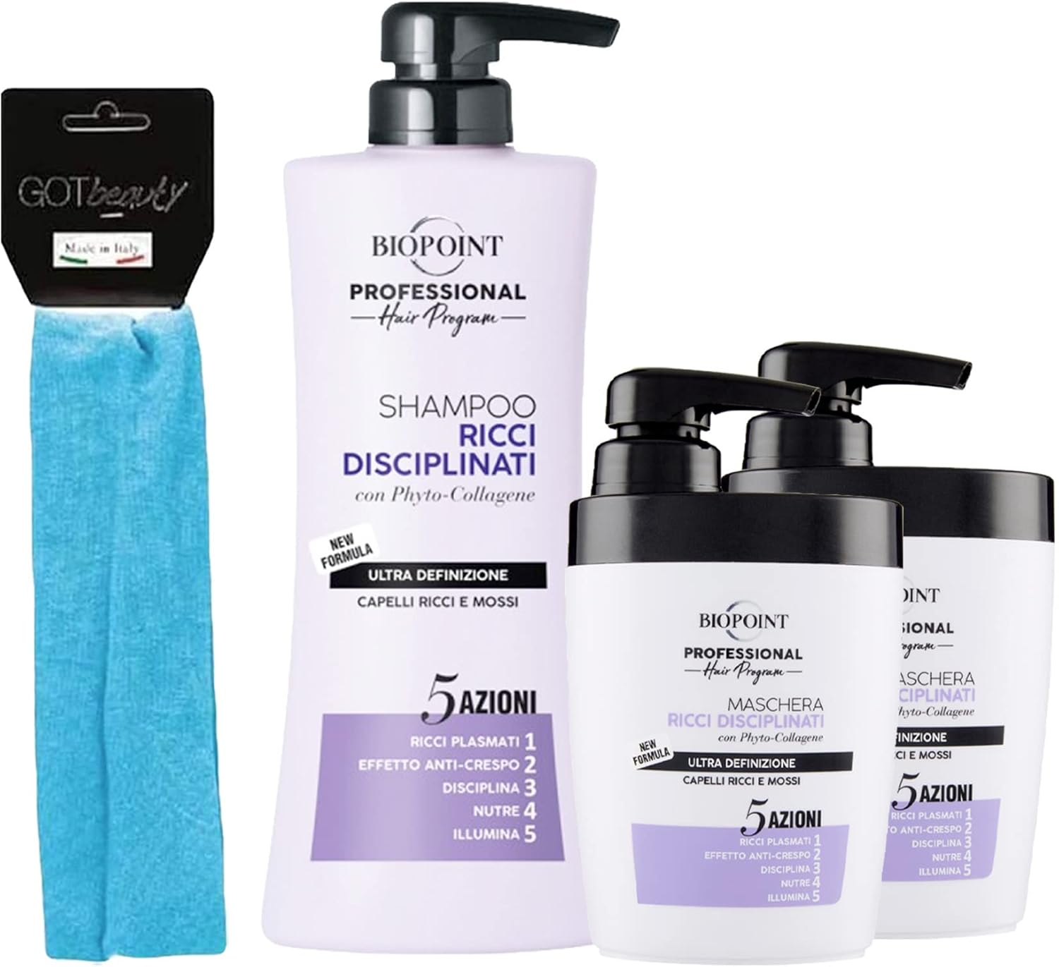 BIOPOINT SET RICCI DISCIPLINATI : SHAMPOO 400 ML + MASCHERA 300 ML X2 ...