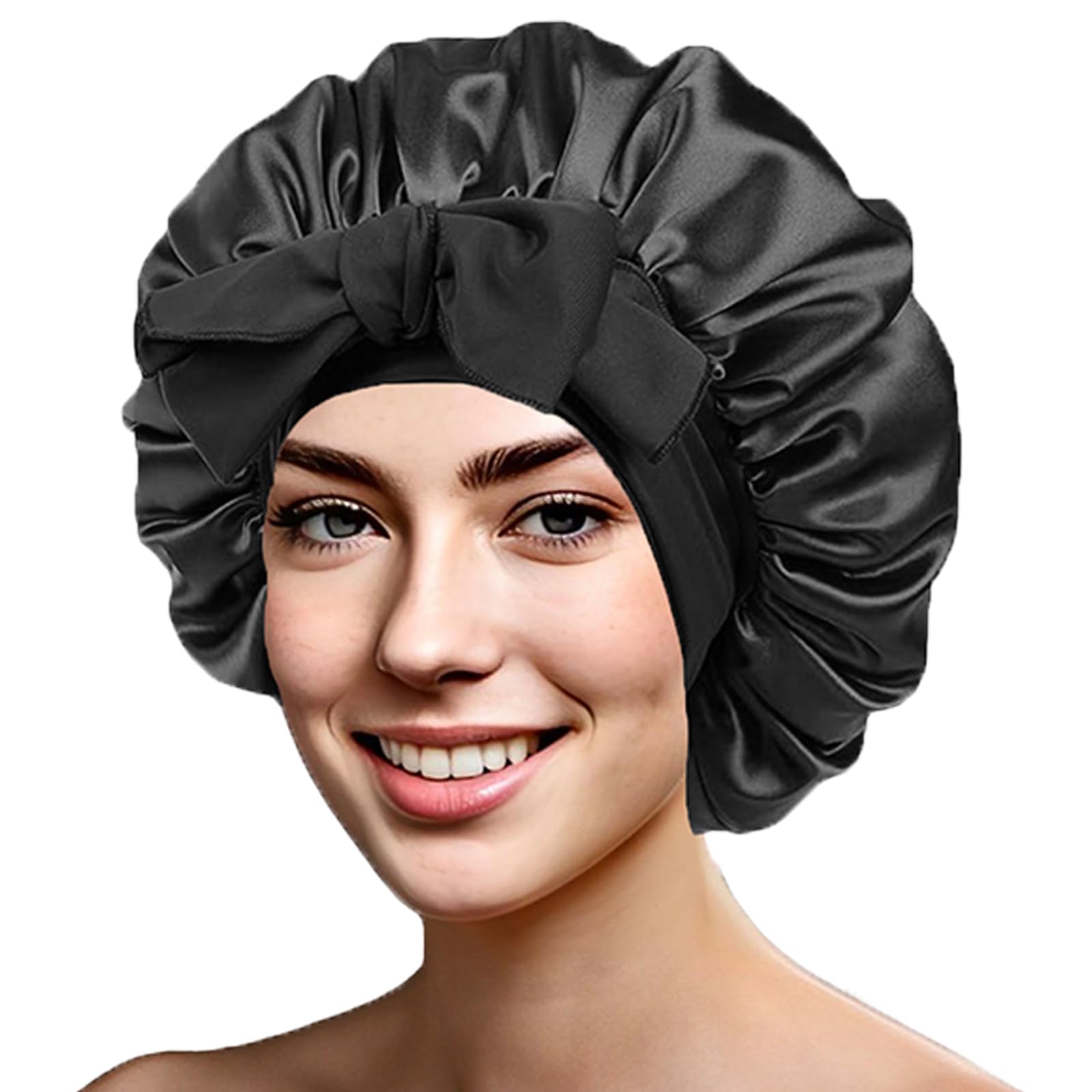 Amazon.com : Silk Bonnet Satin Hair Bonnet for Sleeping With Tie Band ...