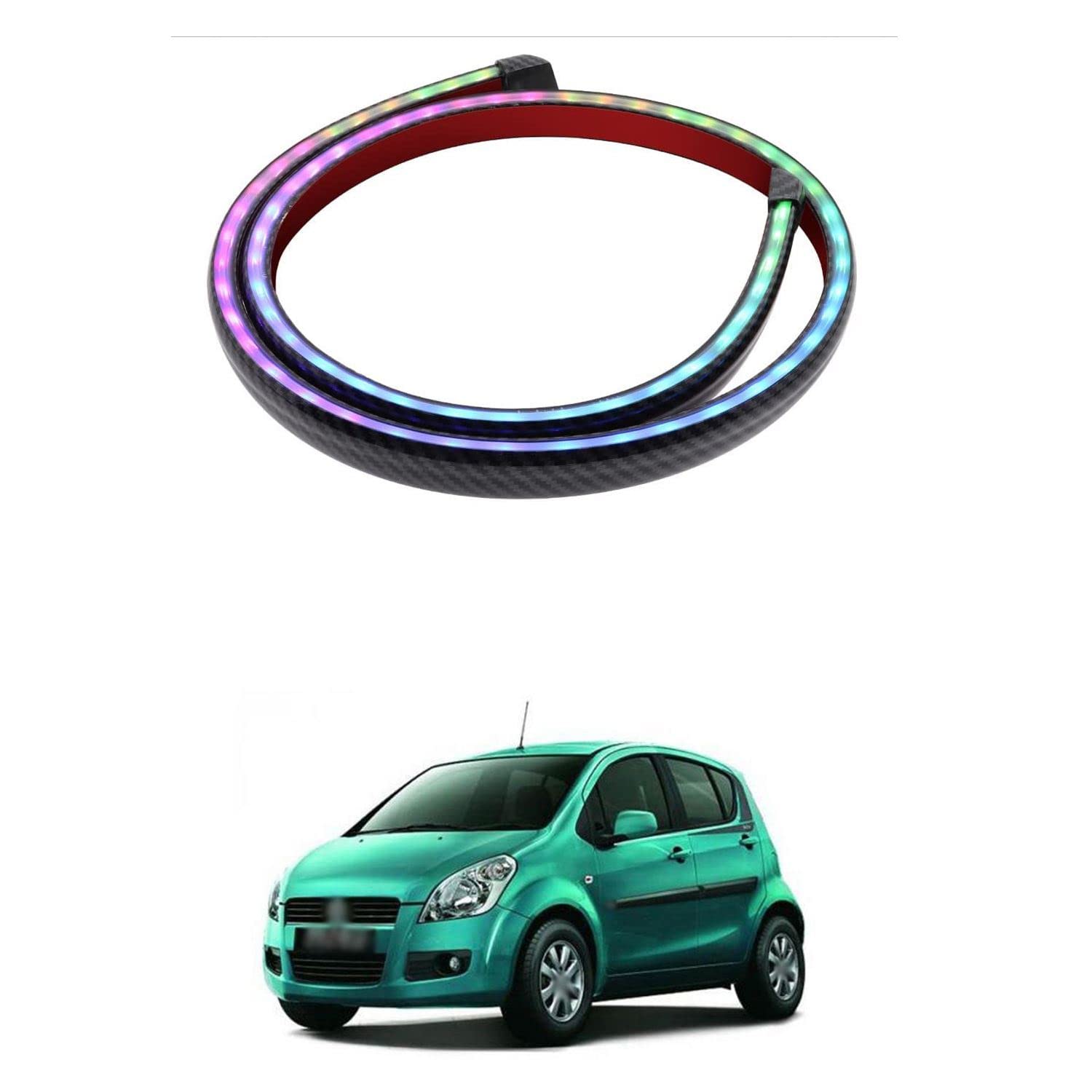 XZRTZ Universal Car Spoiler Light Strip, 50 Inch RGB LED Third Brake ...