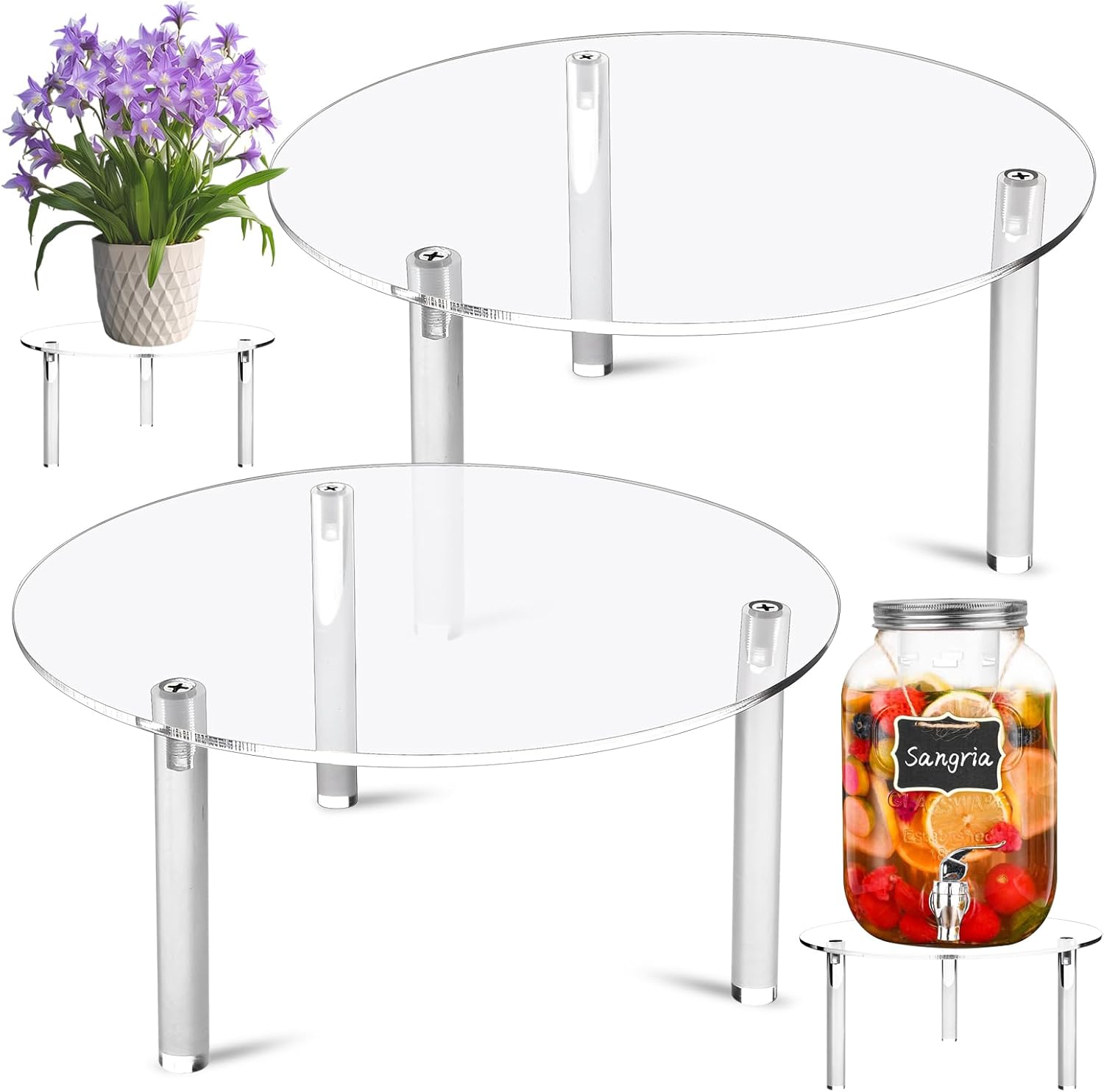 Amazon.com: Akamino 2Pcs Acrylic Water Dispenser Stand, Drink Dispenser ...