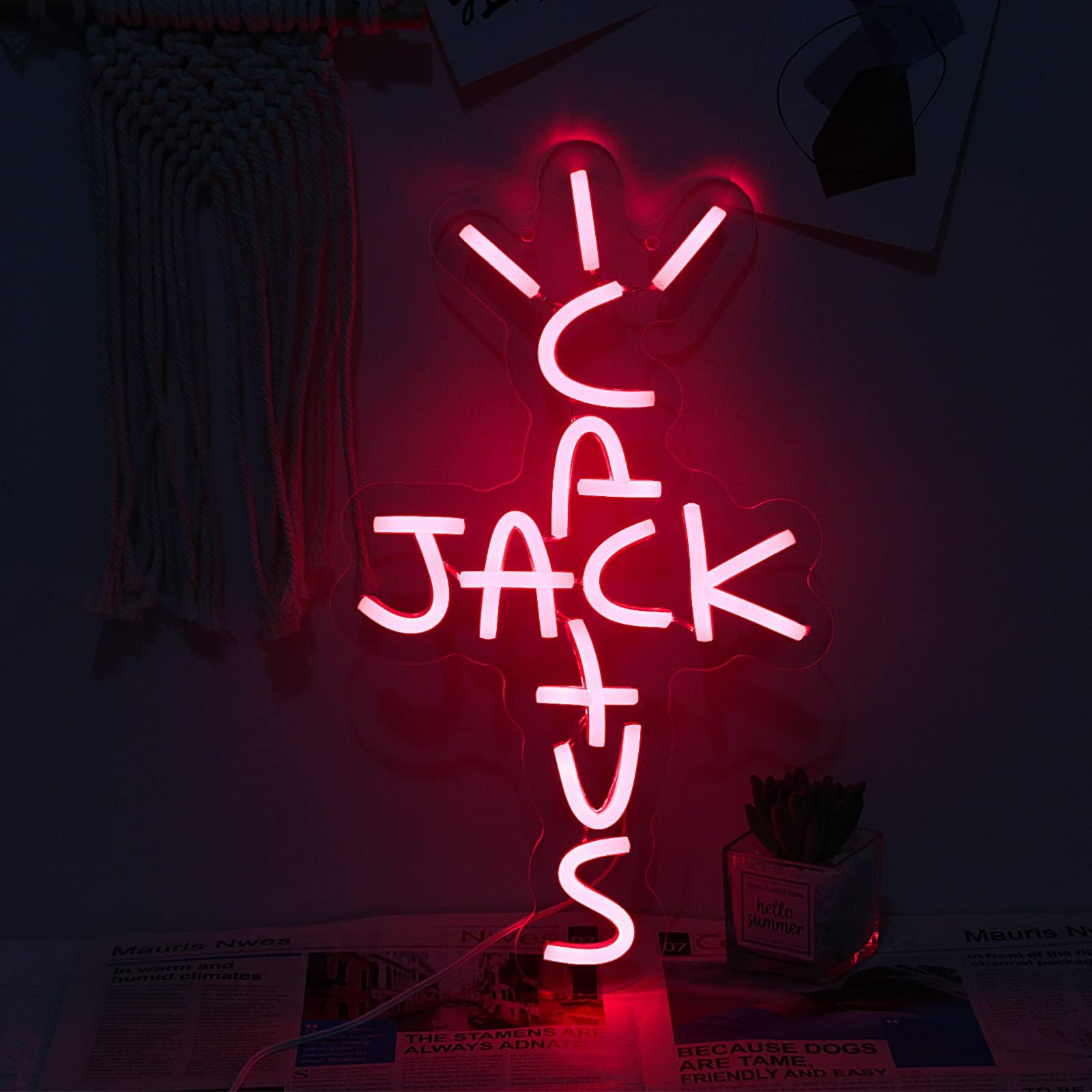 Amazon.com : Cactus Jack LED Neon Sign - Cactus Neon Light up Lights ...