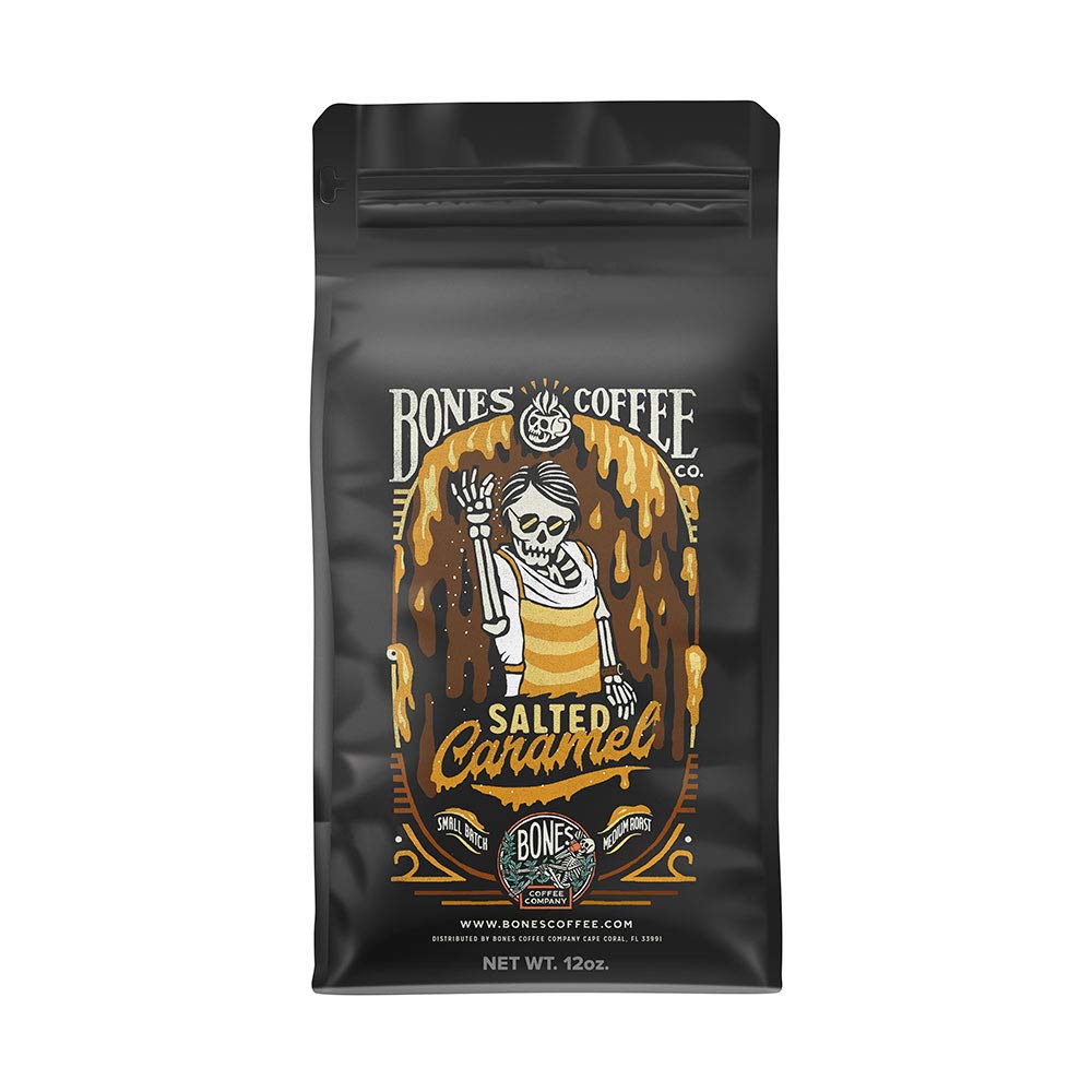 Amazon.com : Bones Coffee Company Salted Caramel Coffee Beans Coffee ...