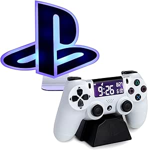 Amazon.com: Paladone PlayStation Controller Alarm Clock and Logo Light ...