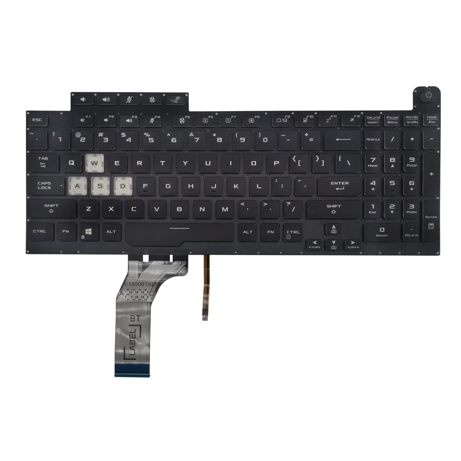 ANTWELON Replacement Laptop Keyboard Backlit for ASUS ROG Strix G731 ...