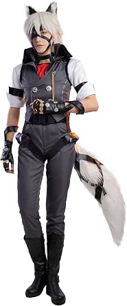 Amazon.com: Cosplay.fm Men's Game Cosplay Costume Outfit Wolf Style ...