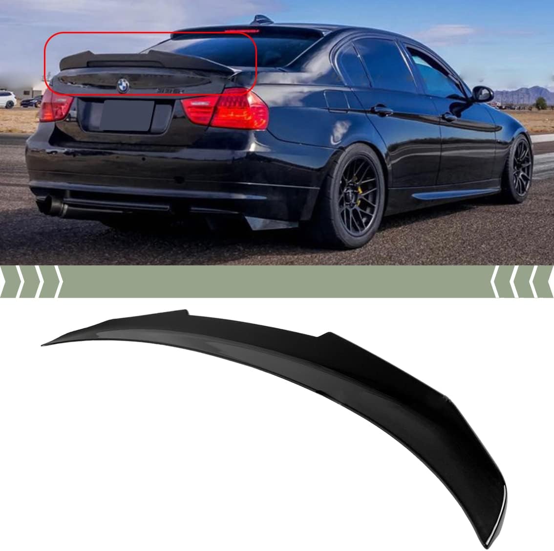 Amazon.com: Trunk Spoiler Compatible with 2006-2011 BMW 3-Series E90 ...