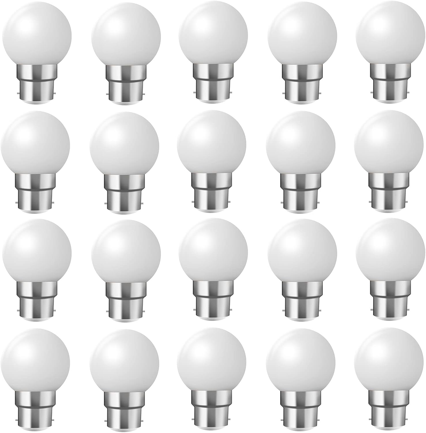 Jiotouhu B22 2W LED Light Bulb, Equivalent Incandescent 20W, 240LM AC ...