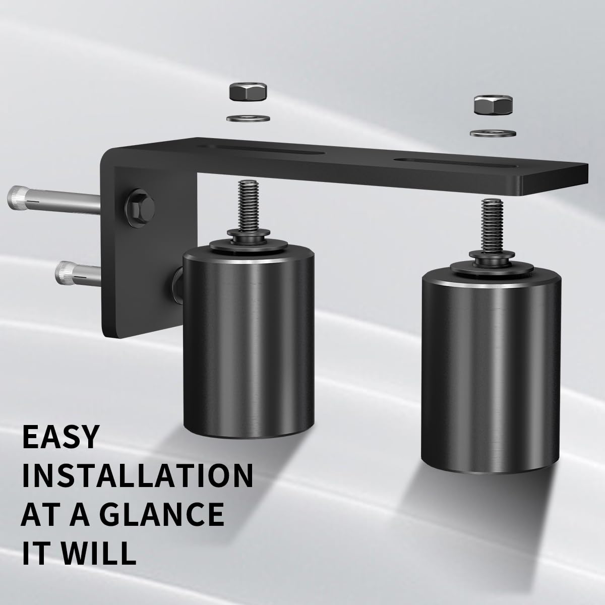 Snapklik.com : 3 Pack Heavy Duty Slide Gate Guide Roller 3Black L Rear ...