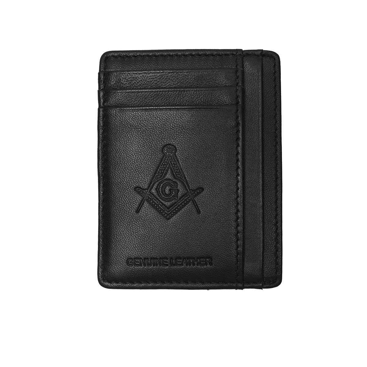 Treasure Gurus Minimalist Masonic Money Holder Mens Slim Leather Credit ...