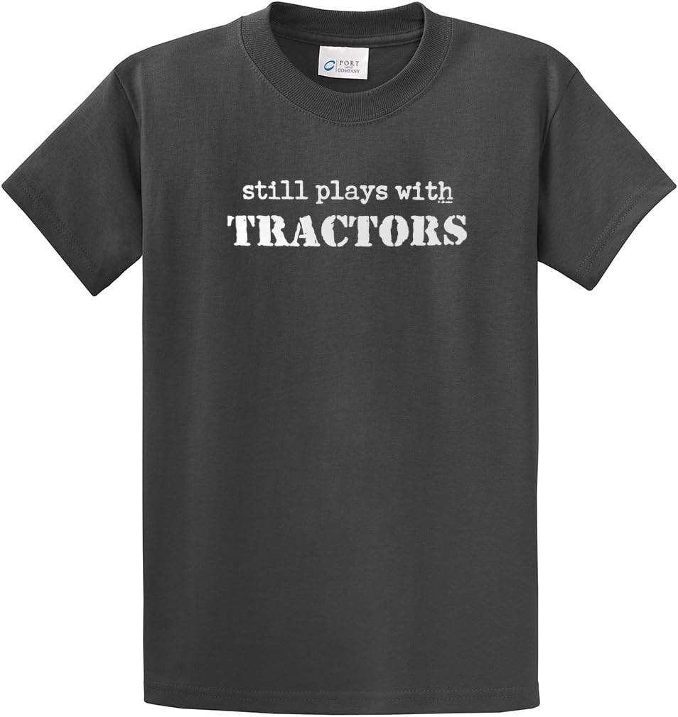 Still Plays with Tractors Short Sleeve T-Shirt Funny Farm Farmer Plow ...