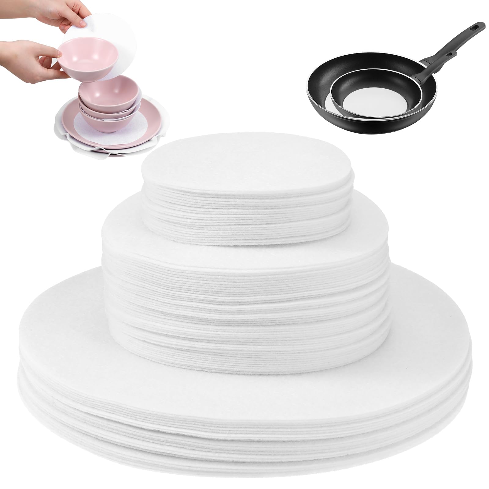 Amazon.com | Xthrotsenk Plate China Storage Dividers 96 Pcs Felt Plate ...