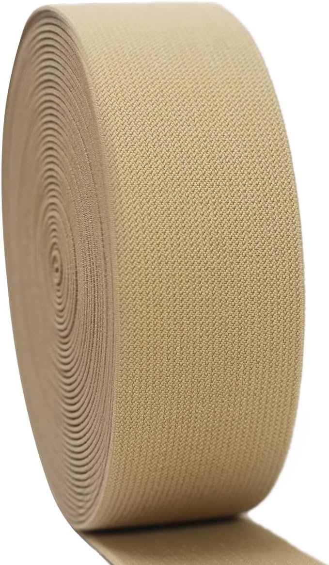 Amazon.com: Jesep Yong 2 inch Khaki Knit Elastic Band for Sewing 10 ...