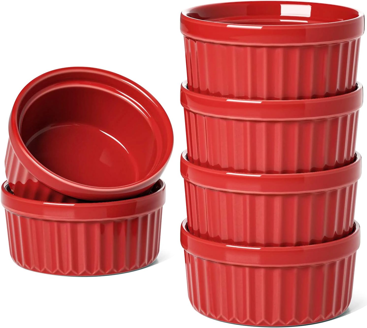 Amazon.com: LE TAUCI Ramekins 4 OZ Oven Safe, Creme Brulee Ramekins ...