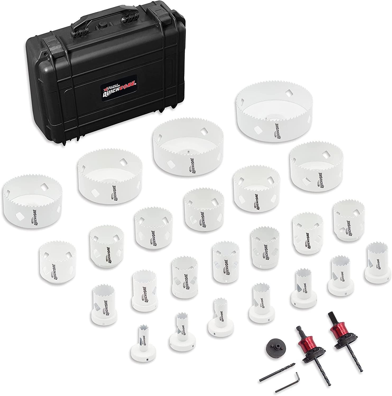 Disston QUICKCORE 7pc Carbide Tipped Hole Saw Set (1", 1 1/4", 1 1/2 ...