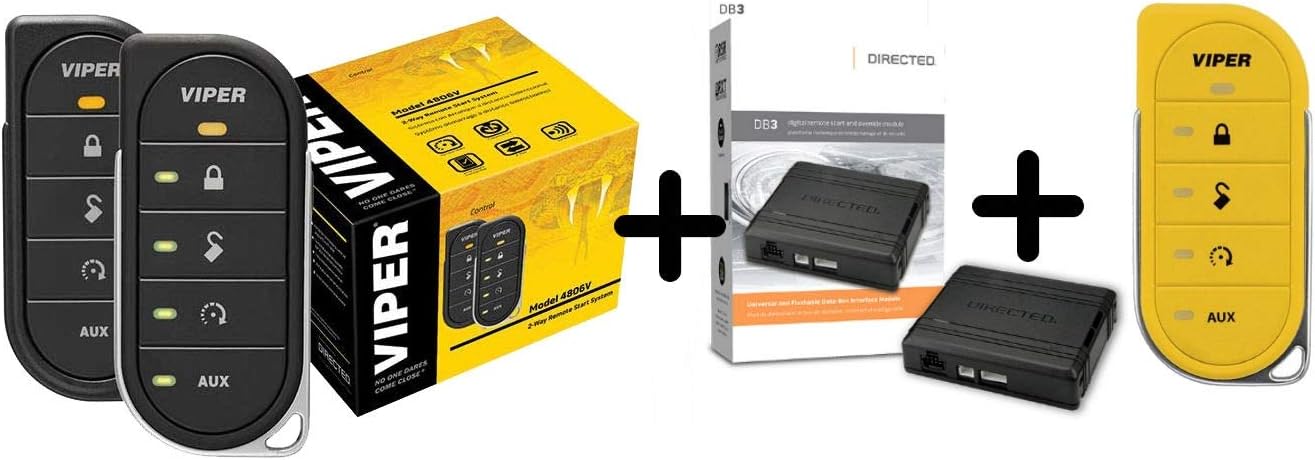 Amazon.com: Viper 4806v w/ DB3 & 87856VY2-Way LED Remote Start System ...