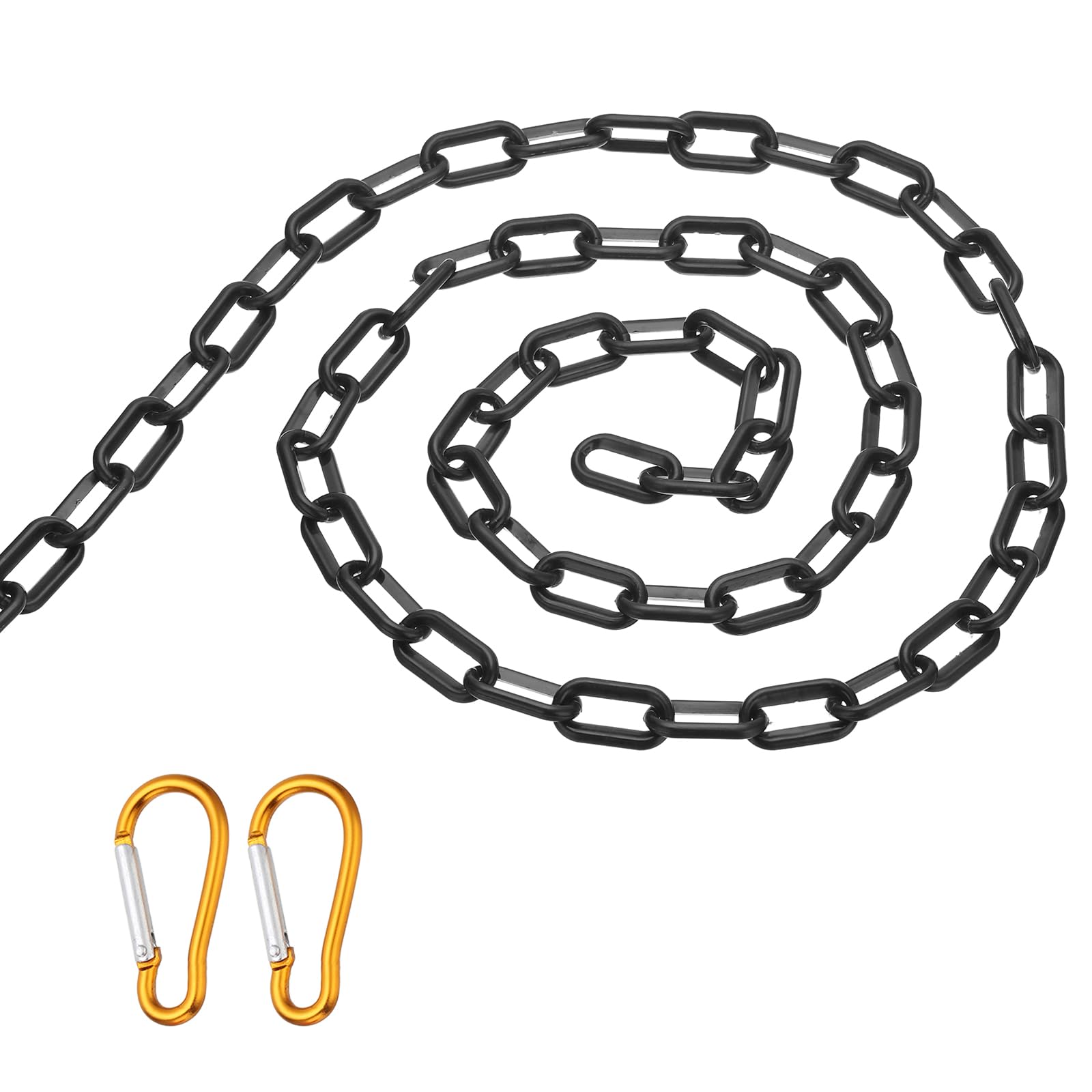 PATIKIL 10Ft Plastic Chain Barrier, Safety Link Chain with 2 Hooks for ...