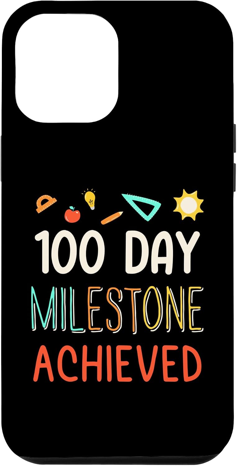 Amazon.com: iPhone 13 Pro Max 100 Day Milestone Achieved Pupil Kids 100 ...