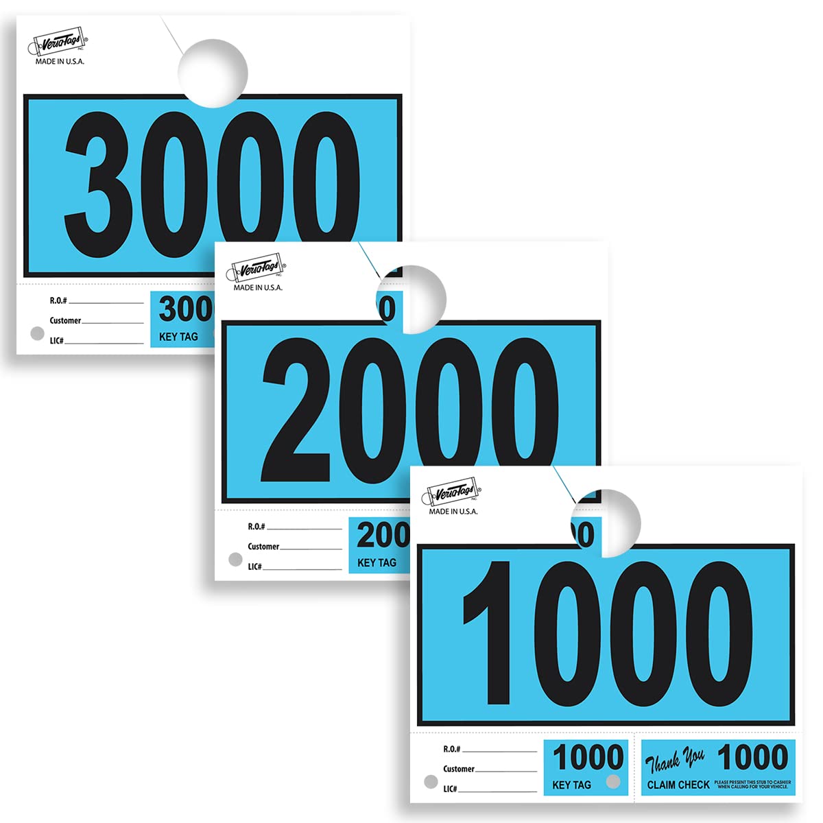 Amazon.com : 3000 Automotive 3 Part Service Dispatch Numbers Mirror ...