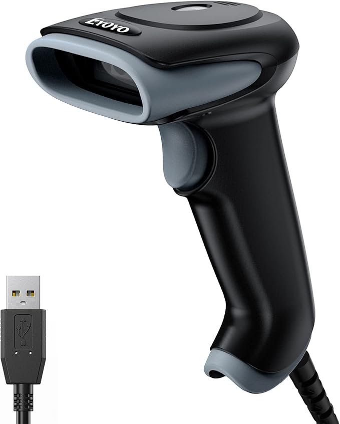 Eyoyo 2D USB Barcode Scanner: Handheld Wired QR Code Scanner for ...