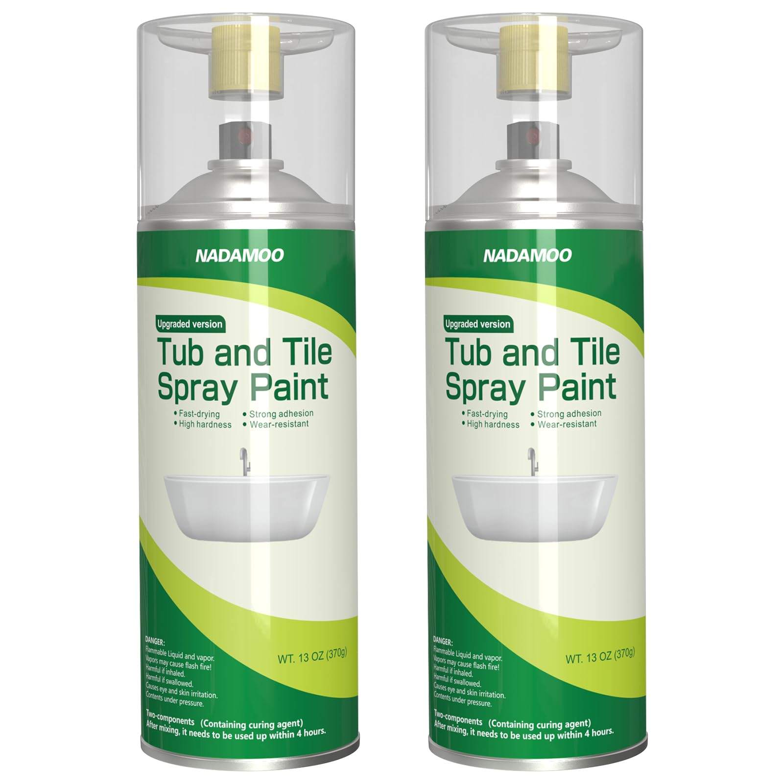 Amazon.com: NADAMOO 2-Parts Tub and Tile Spray Paint, Enamel Aerosol ...