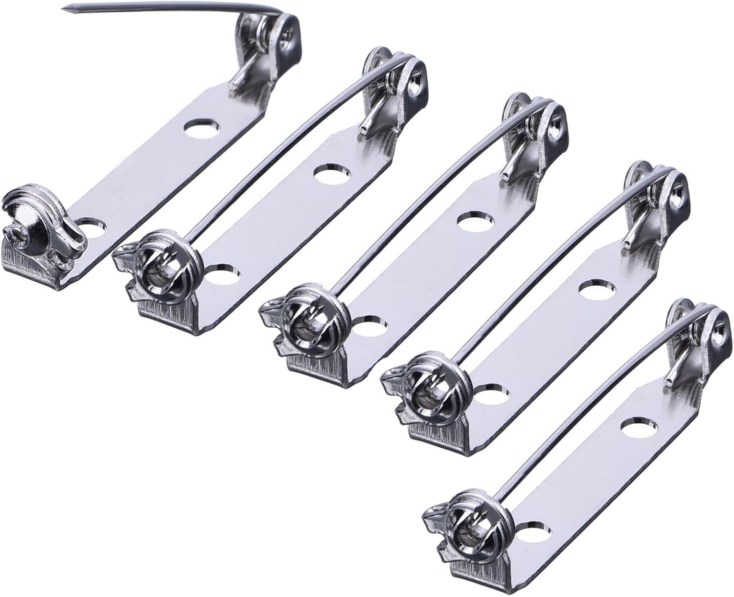 100 Pcs Brooch Pins, Metal Brooch Bar Pin with 2 Holes, Safety Pins for ...