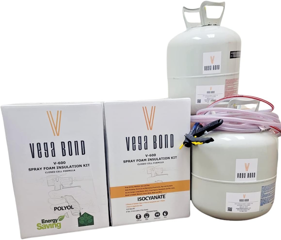 Vega Bond V200 Closed Cell Spray Foam Kit - Fast Rise, 200 Board Feet ...