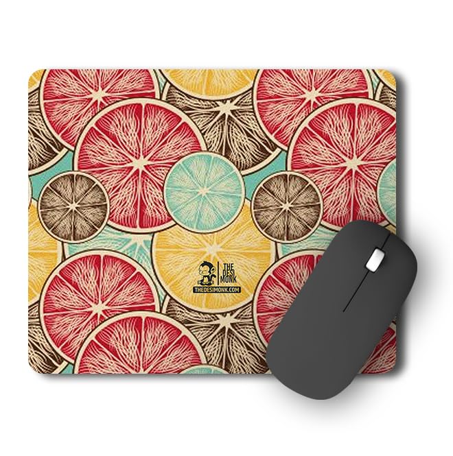 The Desi Monk Lemon Slice Mouse Pad for Gamers | Graffiti Anti Skid ...