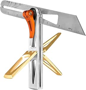 Aepiraza Sliding T-Bevel Angle Finder, Stainless Steel Movable Dovetail ...