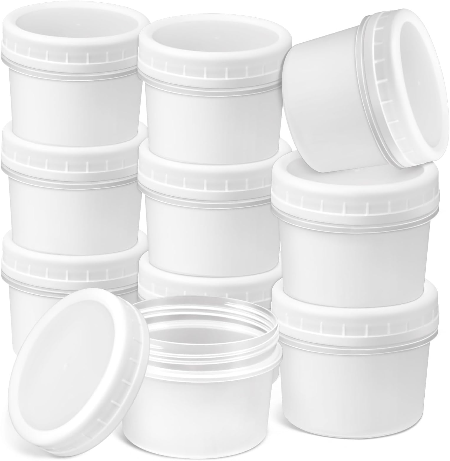 Amazon.com: TKOnline 10 Pack 5oz Reusable Small Plastic Containers with ...