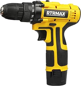 RTRMAX 12V Cordless Drill Driver, 22 Nm Torque Setting, Keyless Chuck ...