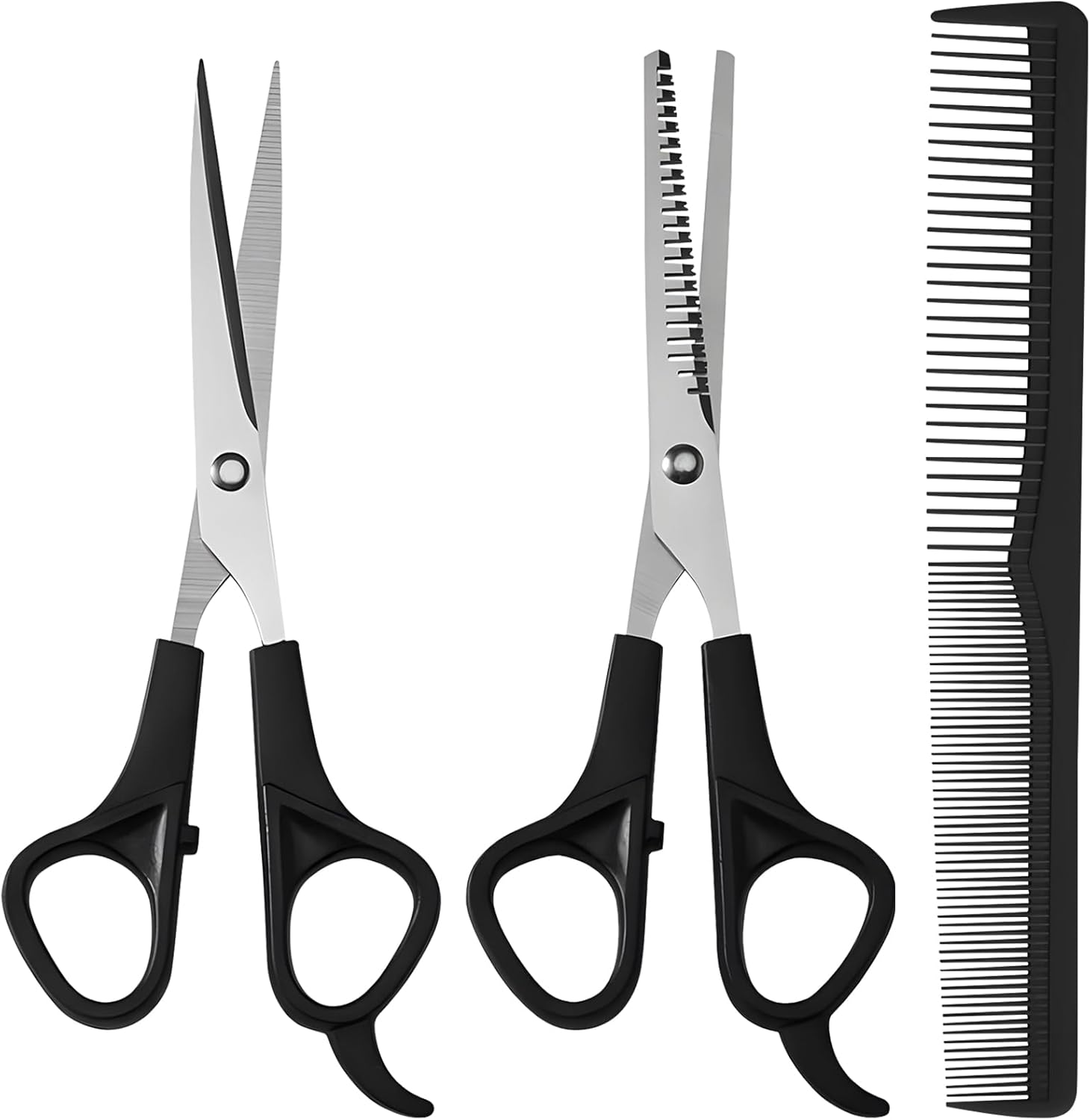 Amazon.com : Hair Cutting Scissors Thinning Shears and Comb Set, 2 Pack ...
