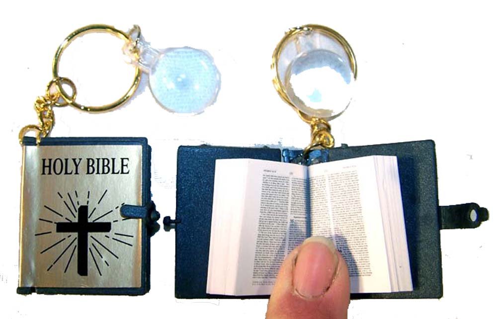 Amazon.com: 12 ( 1 Dozen ) Cute Gold Mini Bible Key Chain with Readable ...