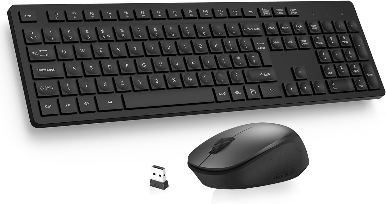 LeadsaiL Wireless Keyboard and Mouse Set, Wireless USB Mouse and ...