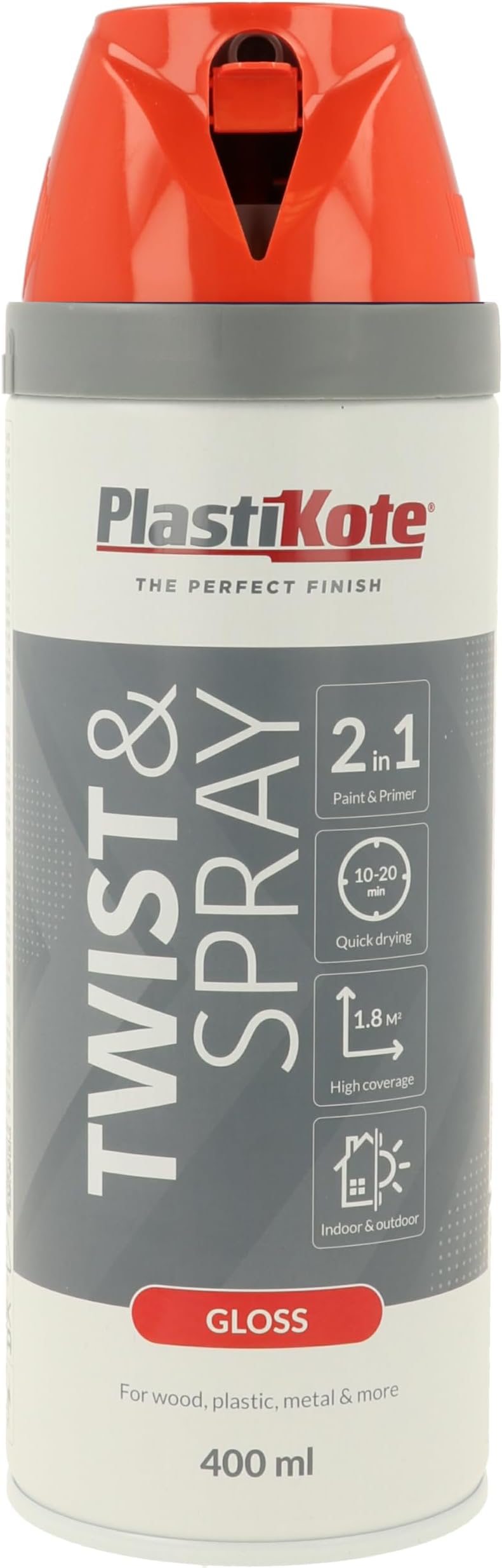 Plasti-Kote 2 X Premium Spray Paint 400ml - Gloss Black : Amazon.co.uk ...