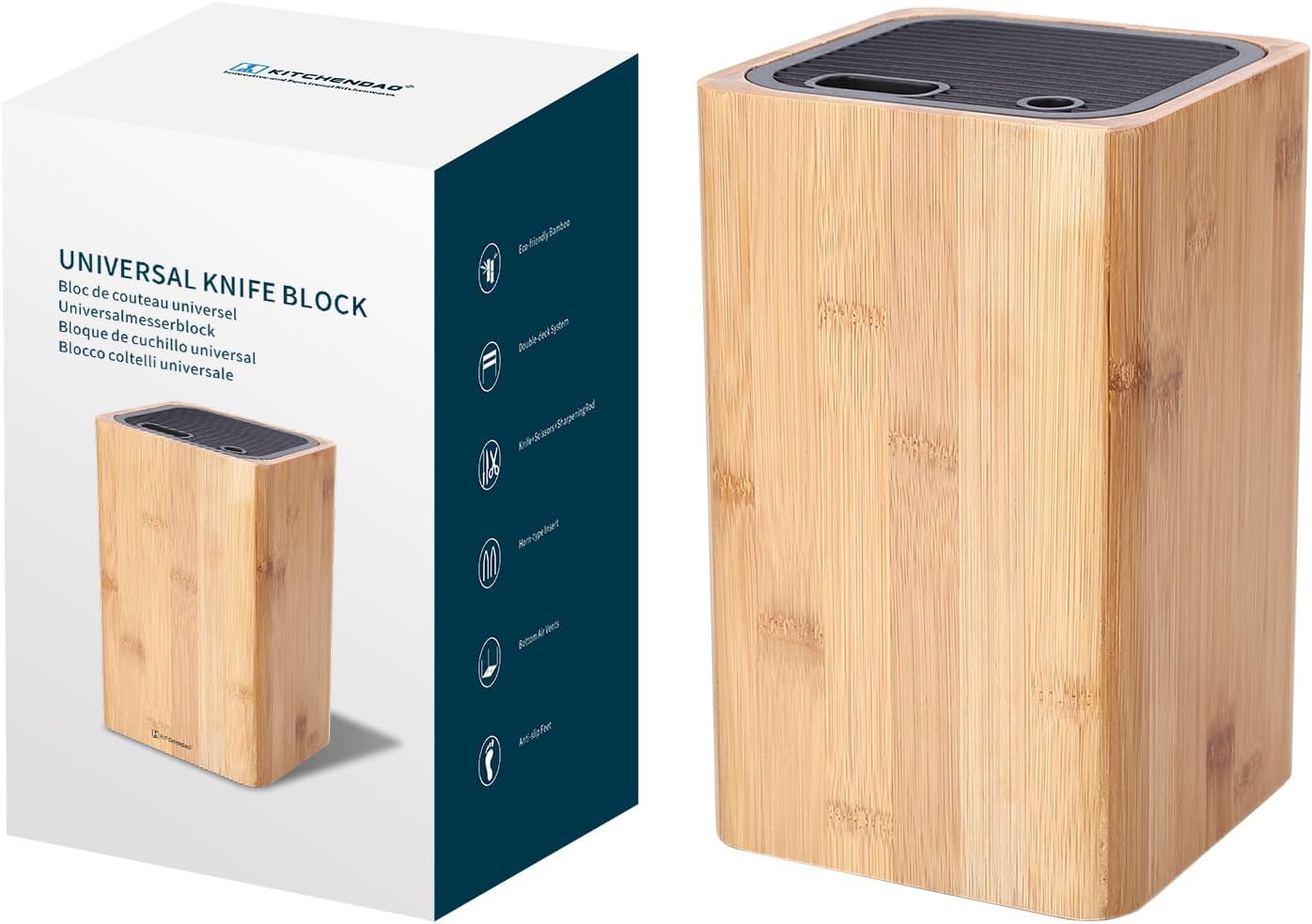 Amazon.com: Miracle Blade 8-Piece Steak Knife Block for 4" Steak Knives ...