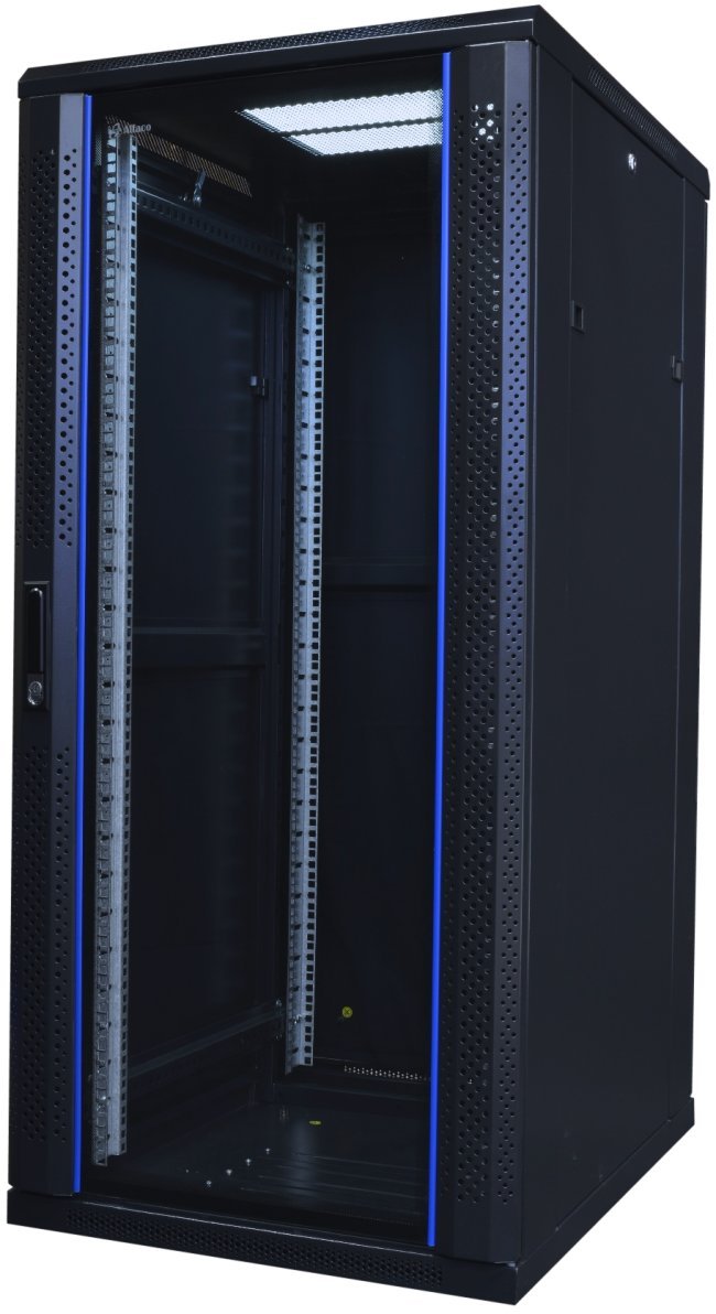 Buy 27U 19 inch Free Standing Server Rack Cabinet with Tempered Glass ...
