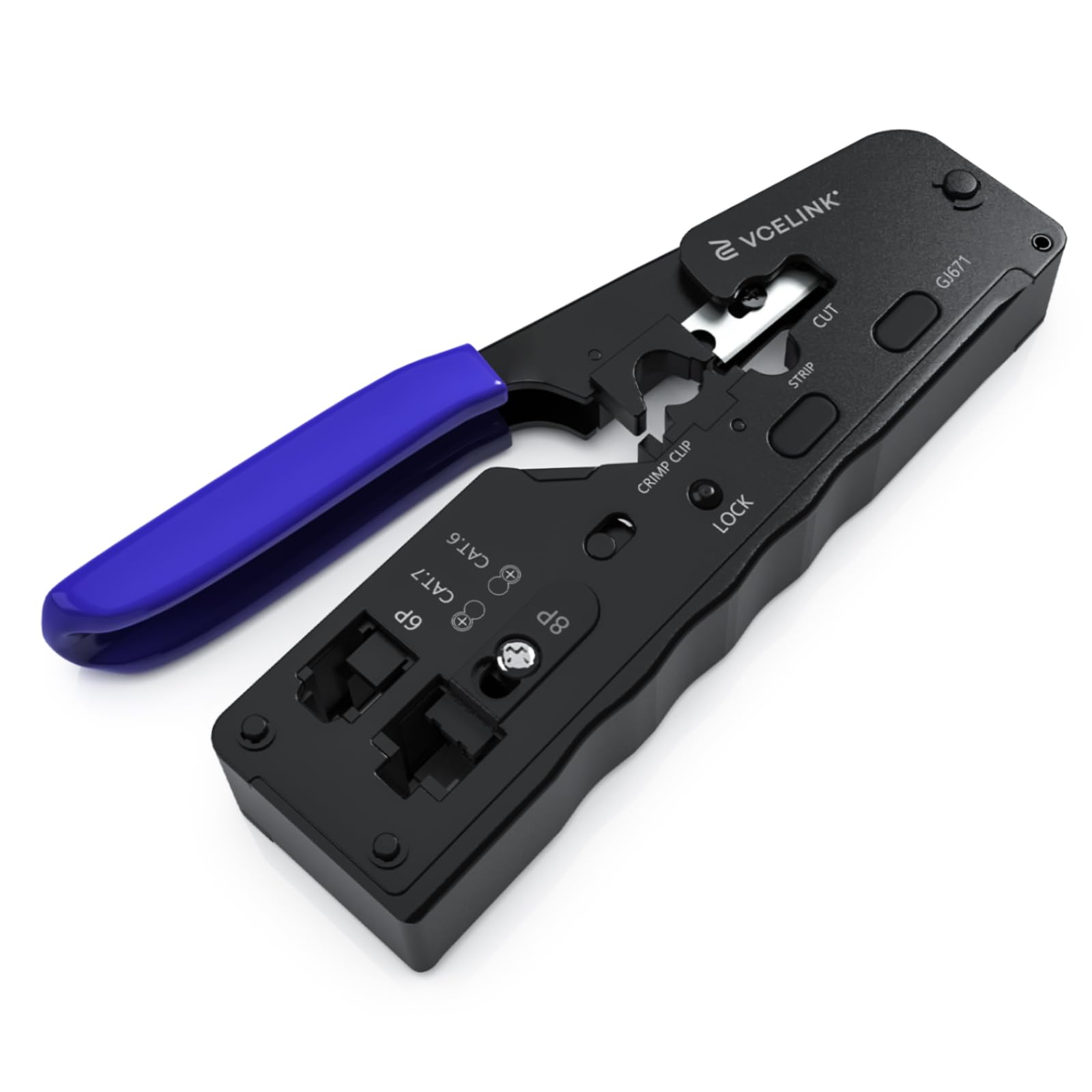 Vcelink Rj45 Crimping Tool Pass Through Ethernet Wire Cutter Crimper ...