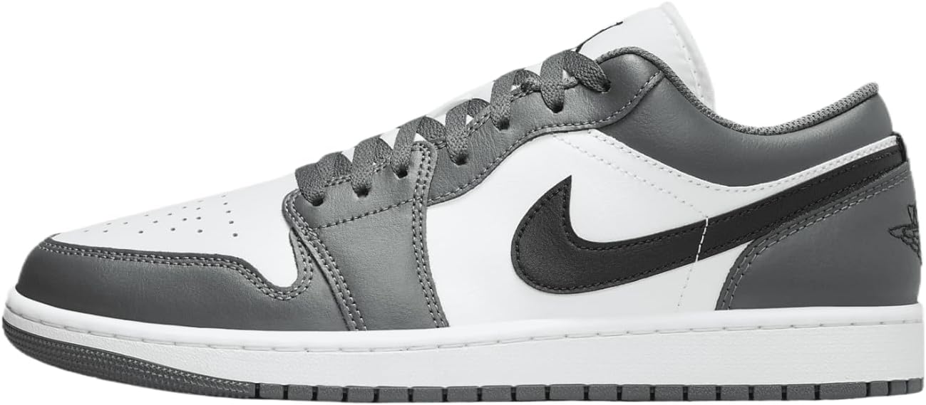 Amazon.com | Air Jordan 1 Low Men's Shoes (553558-152, White/Iron Grey ...