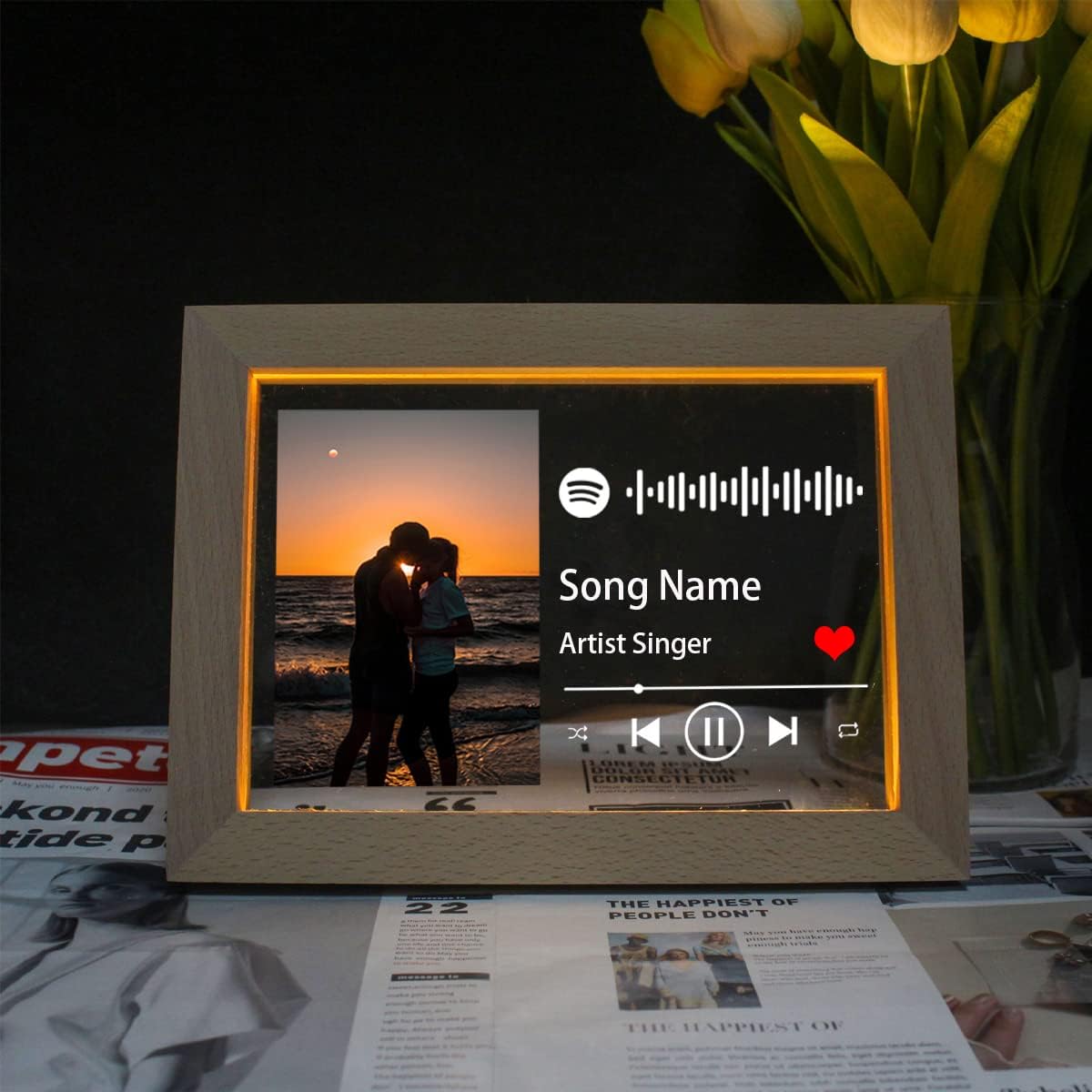 Amazon.com: Custom Picture Frames Music Spotify Plaque Photo Song Album ...