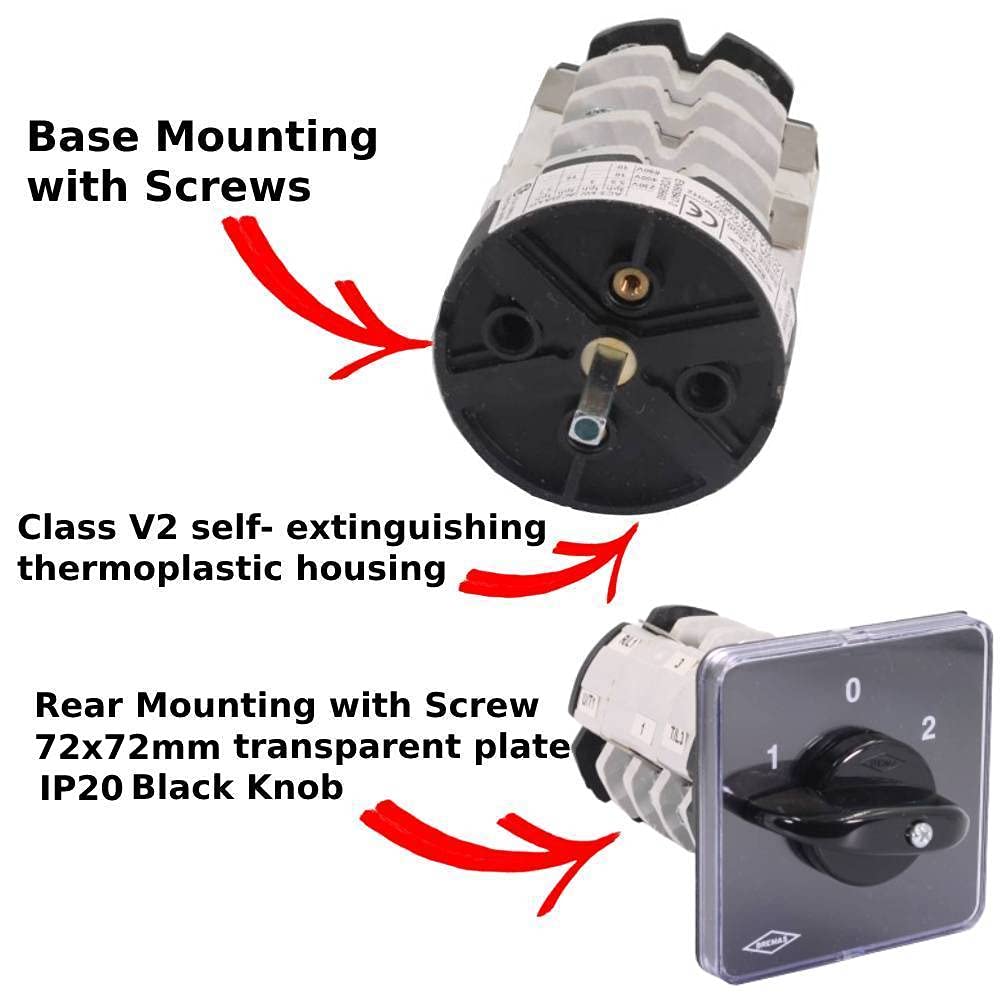 Bremas 32A 690VAC Switch, Change Over Selector Switch, 3 Positions 10 ...
