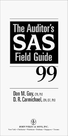 Buy The Wiley Auditor′s SAS Field Guide 99 (Accounting) Book Online at ...